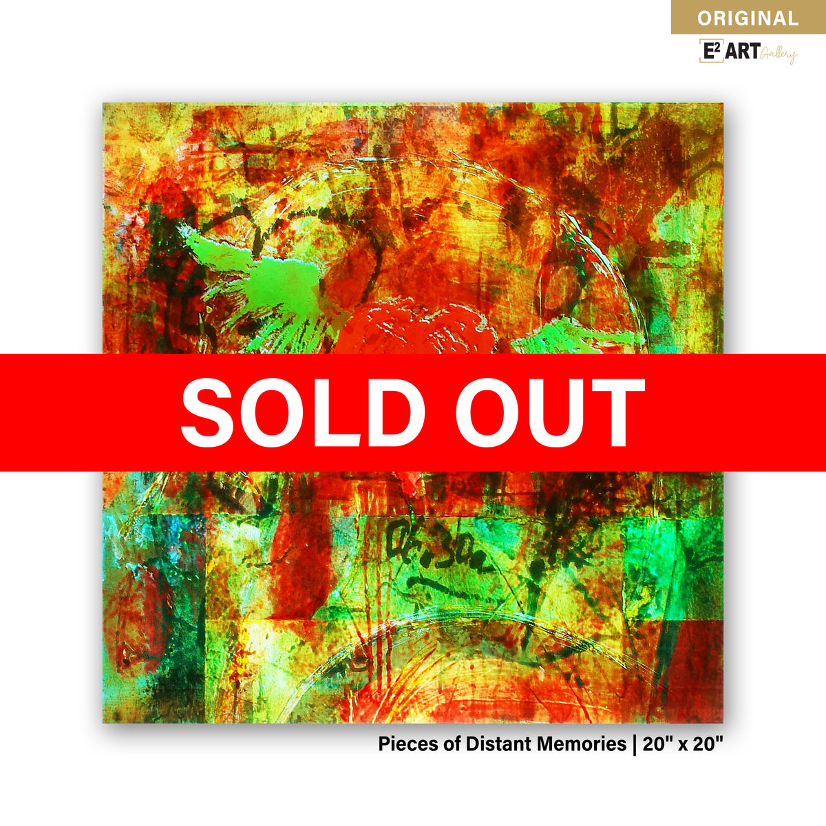 'Pieces of Distant Memories' by Steve Moon, 20" x 20" – E2Art Gallery